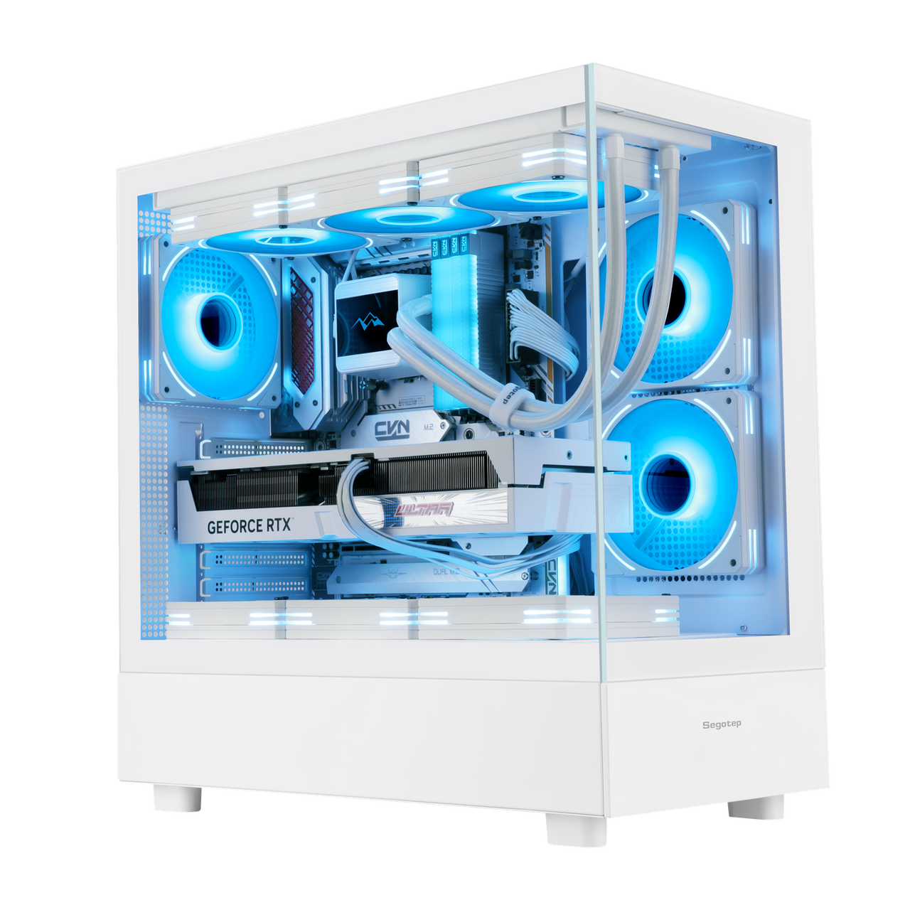 Segotep Endura Pro+ EATX Tempered Glass Full Tower Case Wh