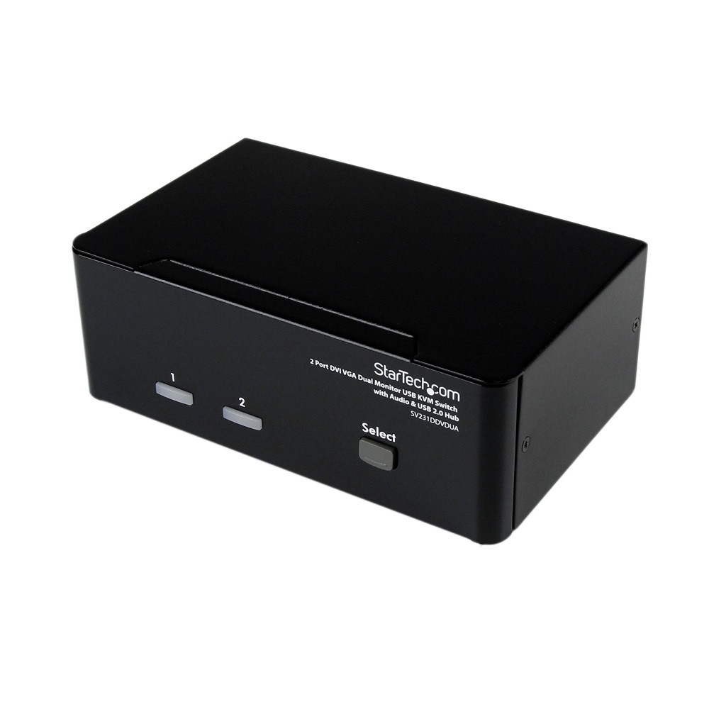 StarTech 2 Port DVI VGA Dual Monitor KVM Switch USB