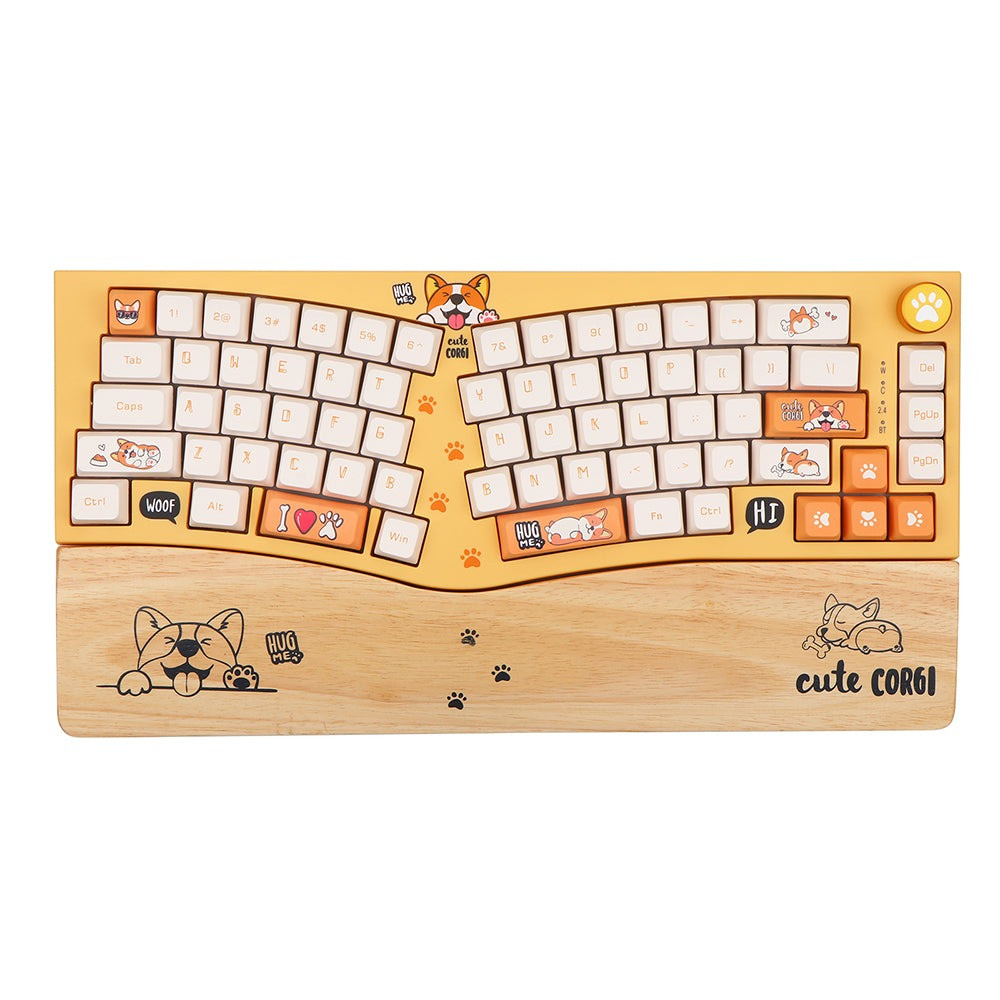 Feker Alice 80 Corgi Split Wireless Gaming Keyboard Corgi