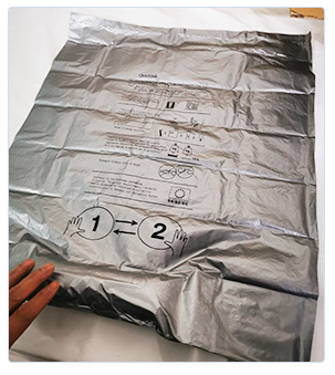 Instant Pack Quick Expanding Foam 20# 17"x17" Packaging Bag