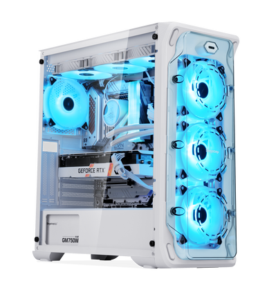 Segotep LUX 360 ATX Acrylic Mid Tower Case White