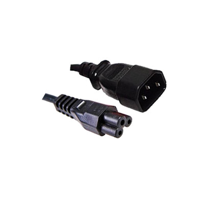 CM1CL300 3m 10A C14 IEC plug to C5 IEC clover socket Black Cable