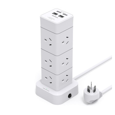 Addtam Surge Protected Tower Power Strip 12 Outlets