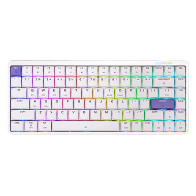 Epomaker Luma84 RGB Mechanical Keyboard White Purple Brown