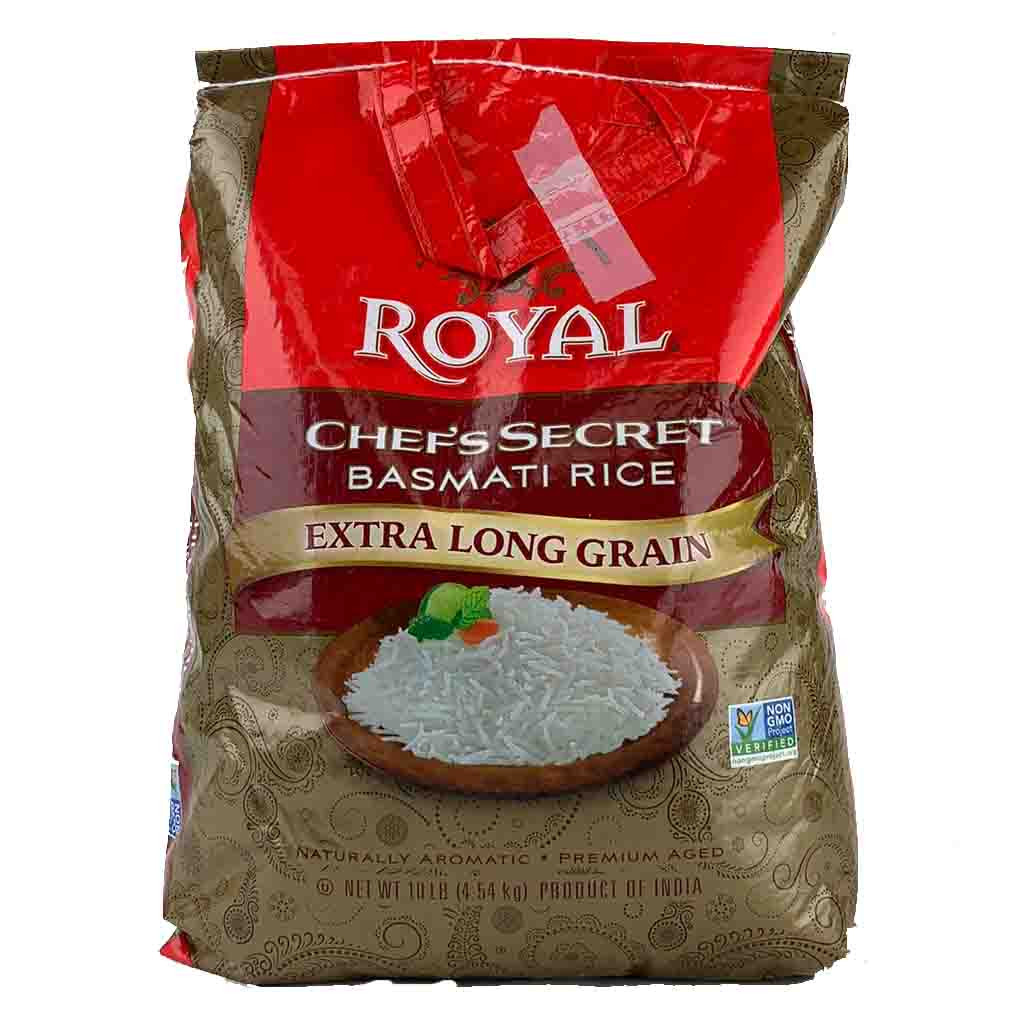 Get Royal Chef Secret Extra Long Basmati Rice, 10 Lb