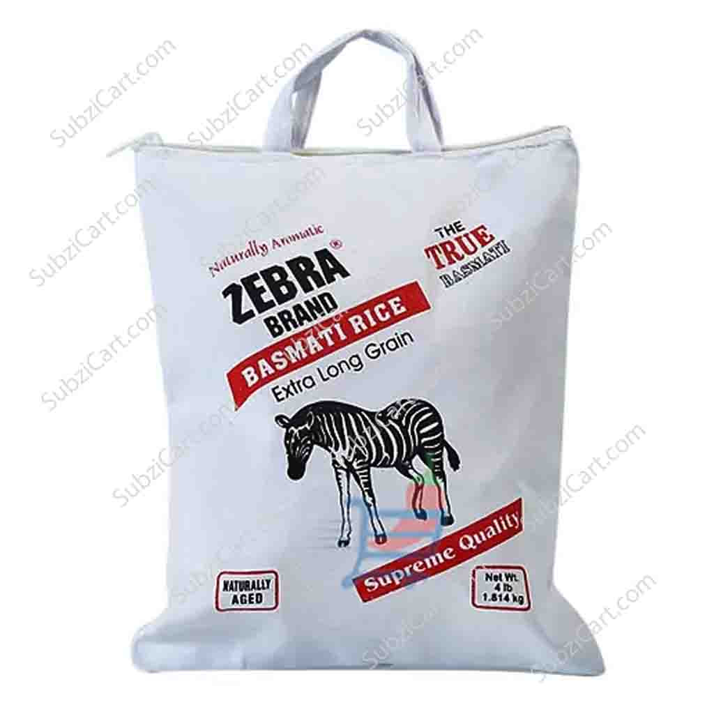 Zebra Brand Extra Long Grain Basmati Rice, (10 Lb, 20 Lb)