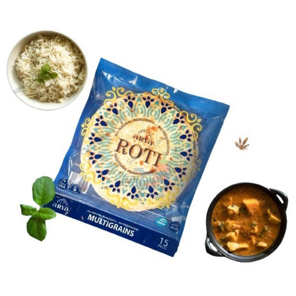 Arya Roti Frozen Multigrains, 15 pc - SubziCart