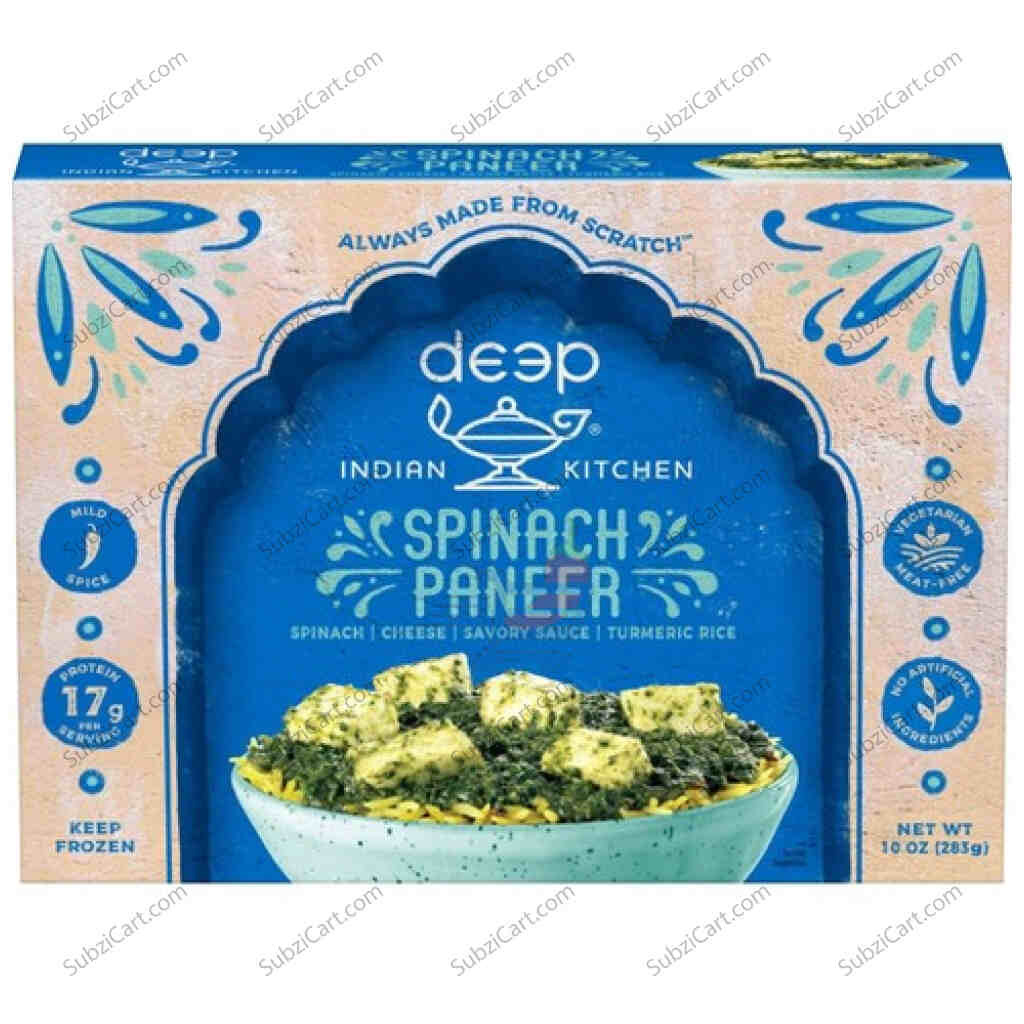 Deep Spinach Paneer, 283 Grams - SubziCart