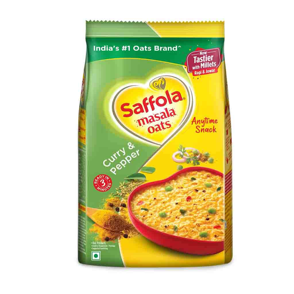 Saffola Masala Oats Curry Pepper, 500g | SubziCart.com