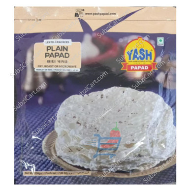 Purchase Yash Plain Papad, 200 Grams Online | SubziCart.com