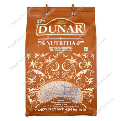 Dunar Nutritia Brown Basmati Rice, 10 Lb - SubziCart