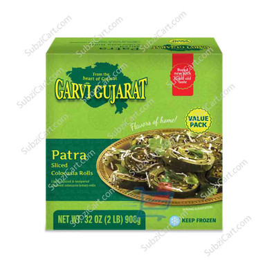 Garvi Gujarat Patra Sliced Frozen, 2 Lb - SubziCart