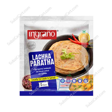 Ingrano Lachha Paratha Frozen, 400Grams - SubziCart