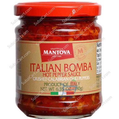Mantova Italian Bomba Hot Pepper Sauce, 180 Grams - SubziCart