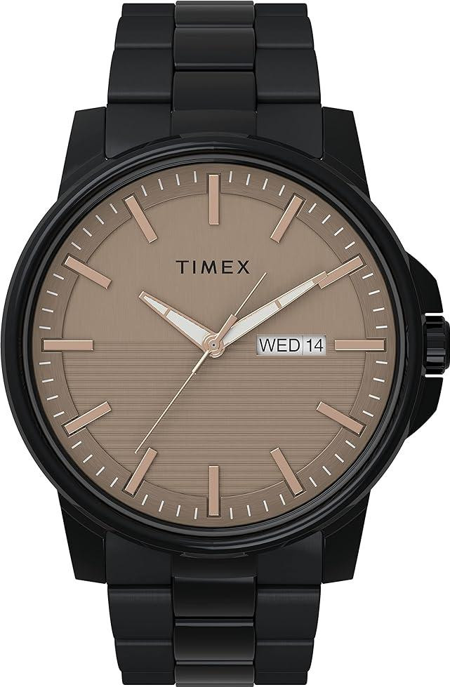 Timex Classics Black Stainless Steel Mens Watch TW2V21000 - Jacob Time Inc