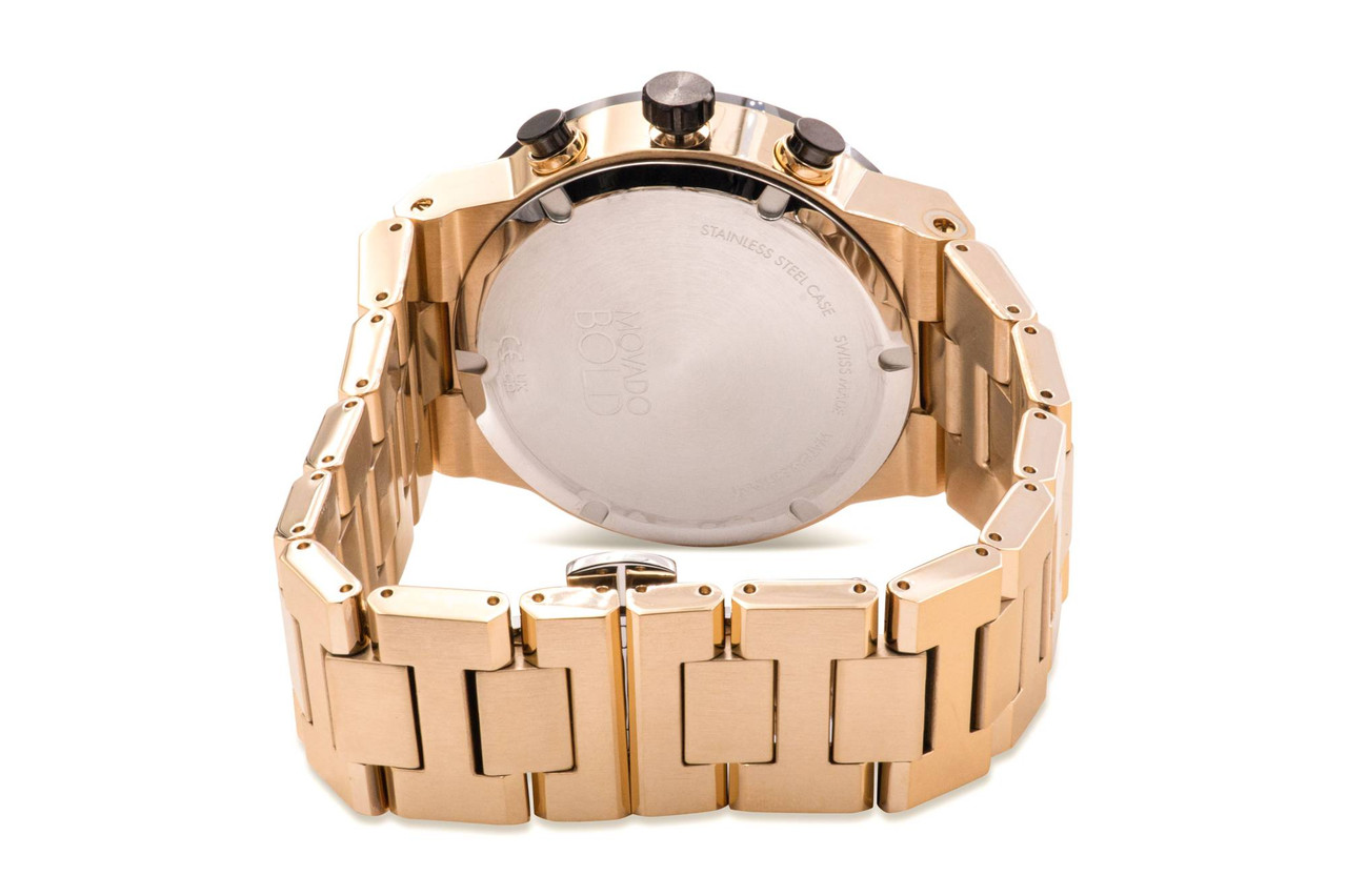 Movado Bold Fusion Chronograph Gold-Tone Mens Watch 3600858 - Jacob ...