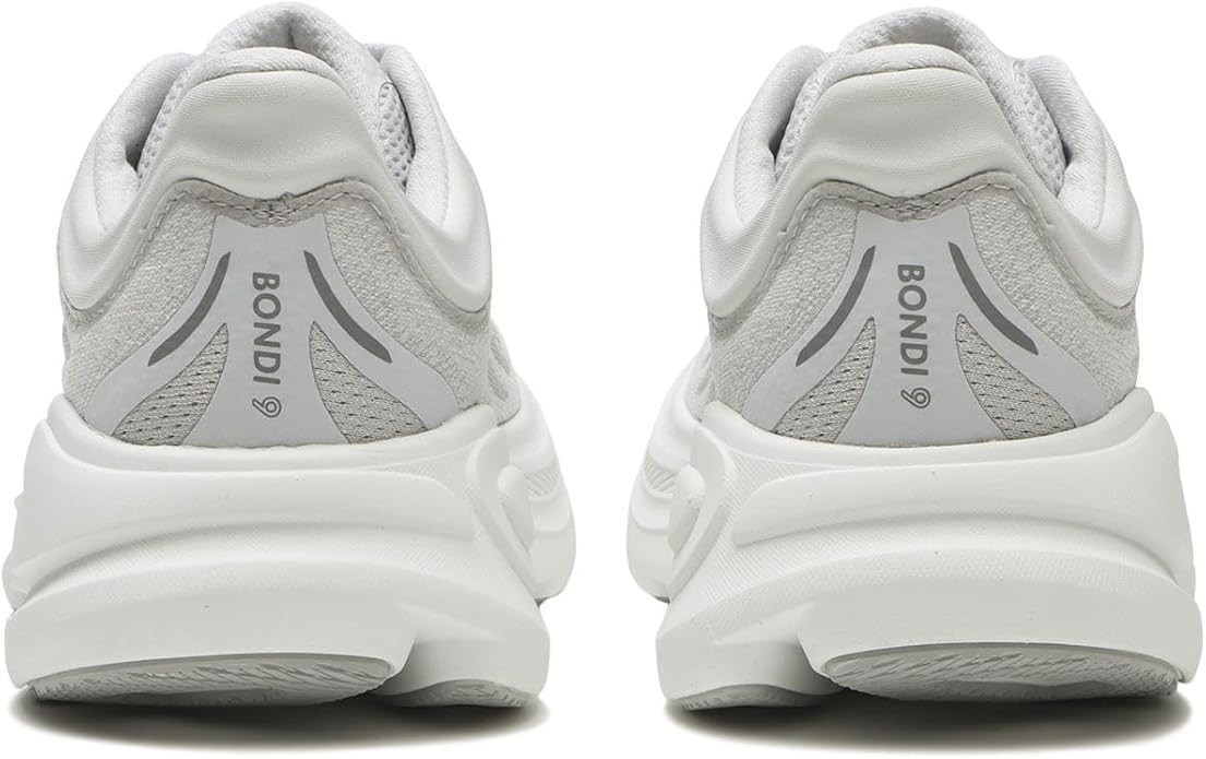 Hoka Bondi 9 Womens Running Shoe - Stardust/Silver - Jacob Time Inc