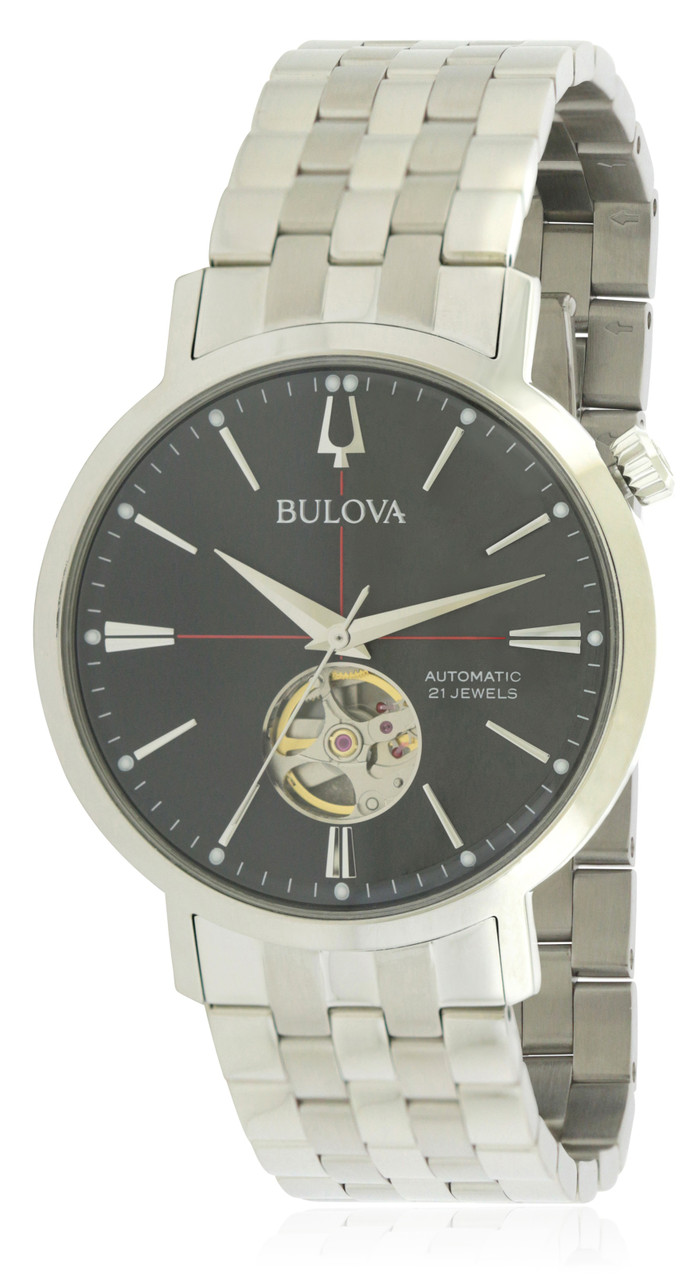 Bulova Automatic Stainless Steel Mens Watch 96A199 - Jacob Time Inc