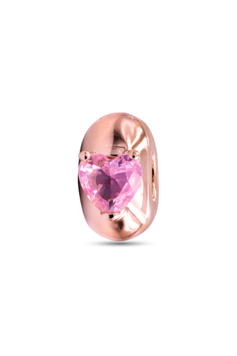 Pandora Colours Pink Heart Solitaire Clip - 789203C01 - Jacob Time Inc