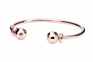 Pandora Open Bangle In Pandora Rose With Silicone Stoppers And ...
