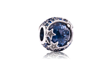 PANDORA Celestial Blue Sparkling Stars Charm 799209C01 - Jacob Time Inc