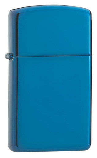 Zippo Slim High Polish Blue Lighter 20494 - Jacob Time Inc