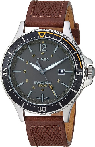 Timex Expedition Ranger Solar-Powered Leather Mens Watch TW4B15100 ...