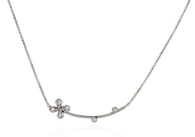 PANDORA Four-Petal Flower Necklace 397956CZ-50 - Jacob Time Inc