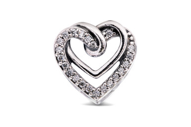 Pandora People Sparkling Entwined Hearts Charm - 799270C01 - Jacob Time Inc