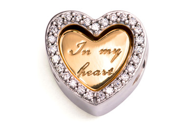 PANDORA In My Heart 18k Gold Plated PANDORA Shine Charm - 767606CZ ...