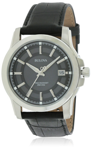 Bulova Precisionist Leather Mens Watch 96B158 - Jacob Time Inc