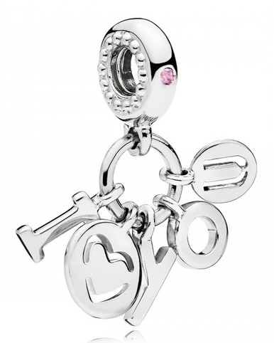 Pandora I Love You Dangle Charm - Fancy Fuchsia Pink CZ - 796596FPC ...