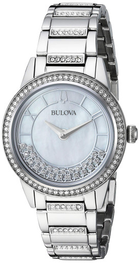 Bulova TurnStyle Crystal Stainless Steel Ladies Watch 96L257 - Jacob ...
