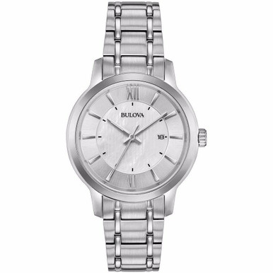 Bulova Classic Stainless Steel Ladies Watch 96M141 - Jacob Time Inc