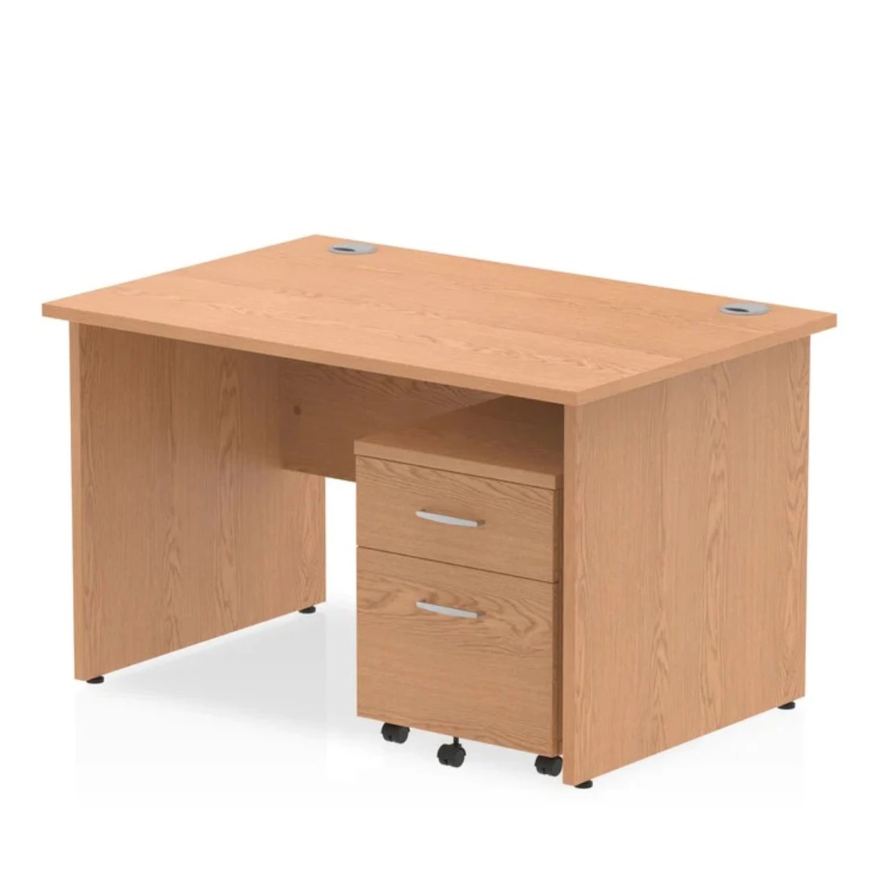 Impulse Panel End Desk with Mobile Pedestal