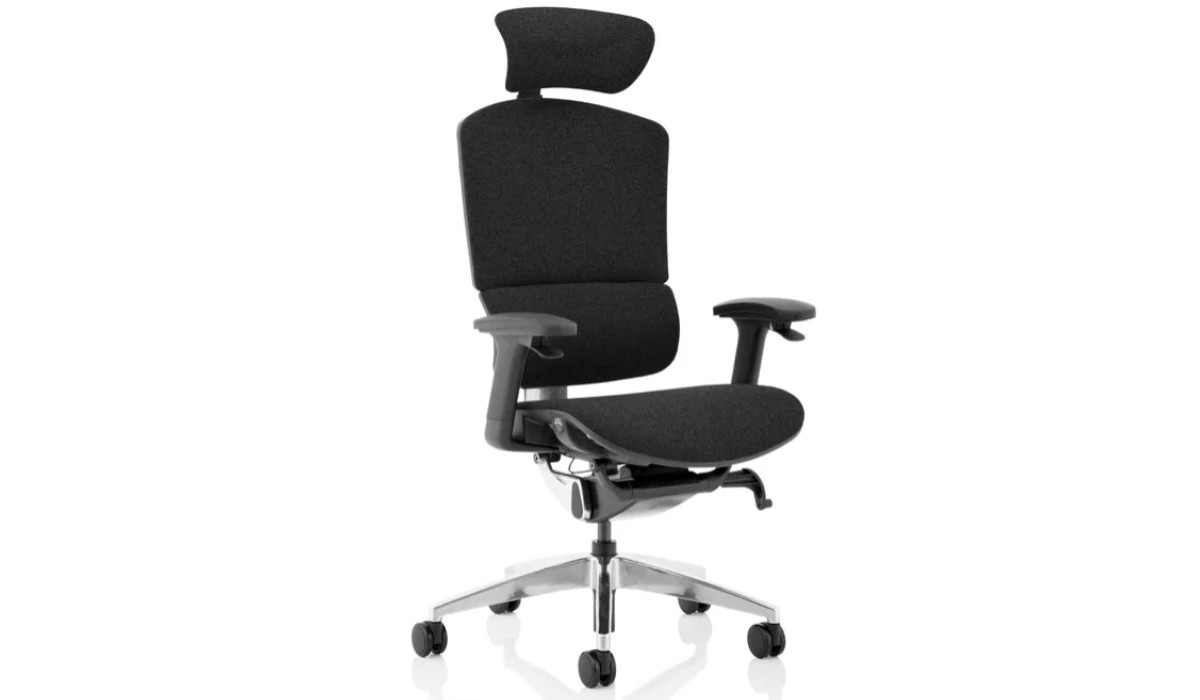 Chiro Plus Ergo Posture Chair Black With Arms With Headrest