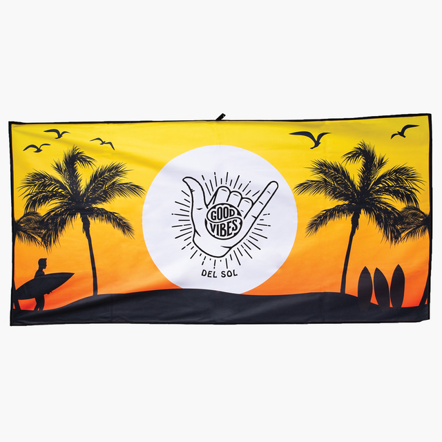 Good Vibes Shaka - Color-Changing Beach Towel | Del Sol