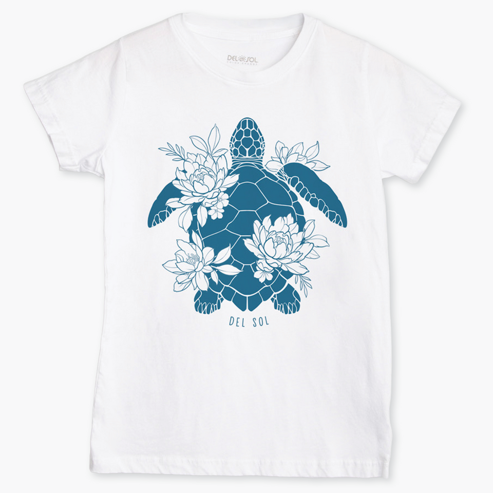Sea Turtle & Lotus - Women's Color-Changing Shirt | Del Sol