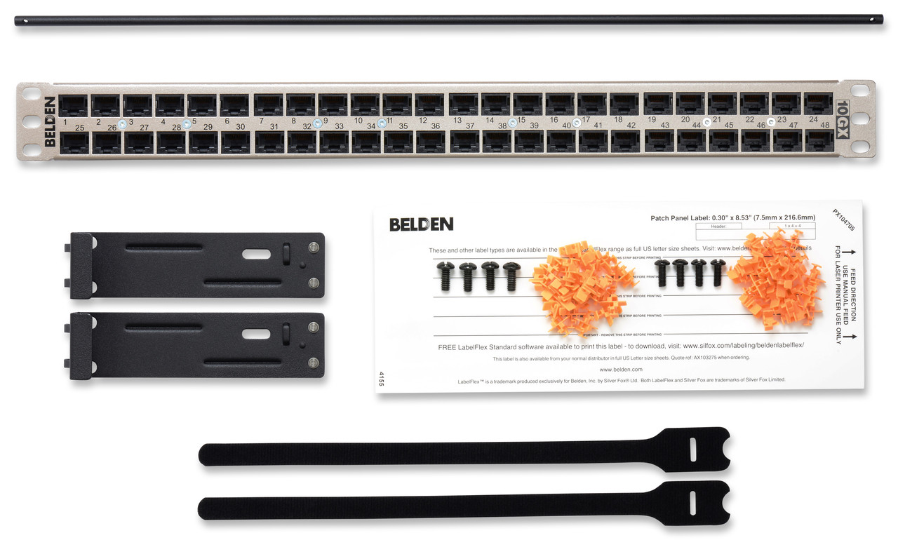 Belden 10GX UHD PP 48 1U - 10GX UHD Patch Panel, 48 Port, 1U