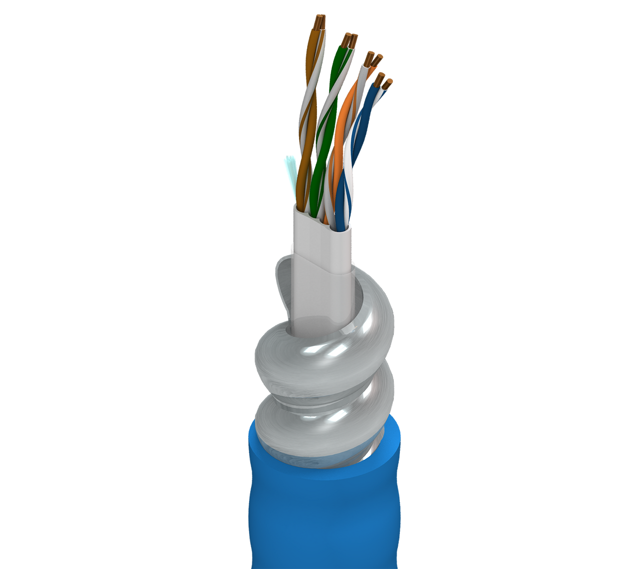 Belden 121872A - DataTuff® Cat 6, 4 Bonded-Pr #23 Sol BC, PO Ins, PVC ...