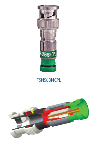 Belden FSNS6BNCPL-25 - ProSNS RG-6 Plenum BNC Coax Compression Connector