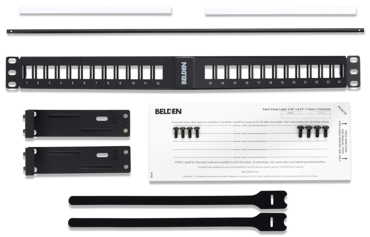 Belden KCONN Angled PP 24 1U - KeyConnect Angled Patch Panel 24 Port, 1U