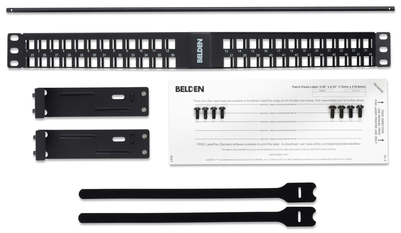 Belden KCONN Angled PP 48 1U - KeyConnect Angled Patch Panel 48 Port, 1U