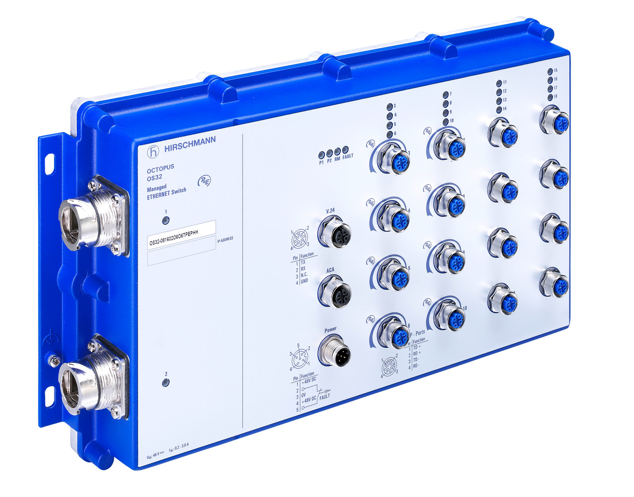 Belden OS32-081602O6O6TPEPHH - Managed IP67 PoE-Swich, 18 ports, supply ...