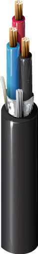 Belden 1093A - Inst, 4 Tri #18 Str BC, PVC-NYL Ins E1, IS/OS, Blk PVC ...