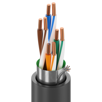 Belden 7919A - DataTuff® Cat 5e, 4 Pr #24 Sol BC, PO Ins, OS, PVC Jkt ...