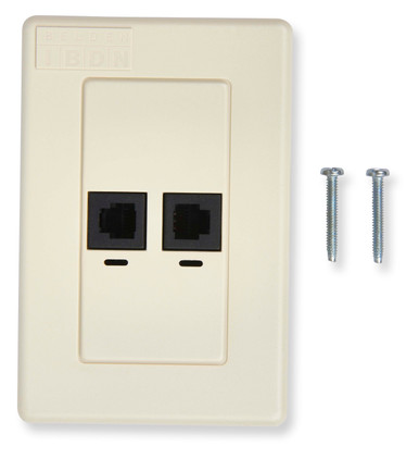 Belden BIX DVO OUTLET - FLUSH - BIX DVO Workstation Outlet Box, Flush Mount