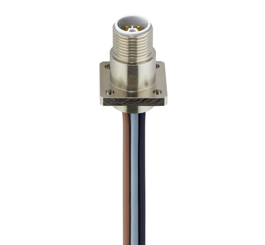 Belden RSA0S 5L-034 - M12 Power Receptacle Connector: Male, front mount ...
