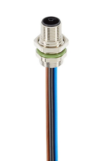 Belden RSH6S 4L-034 - M12 Power Receptacle Connector: Male, rear mount ...