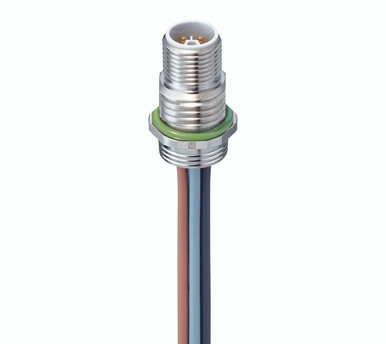 Belden RSH6S 5L-033 - M12 Power Receptacle Connector: Male, rear mount ...